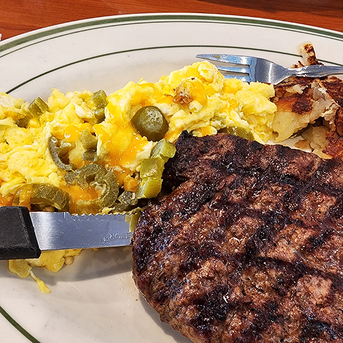 Breakfast for dinner rebels, this is your anthem &ndash; eggs and steak living their best life together.