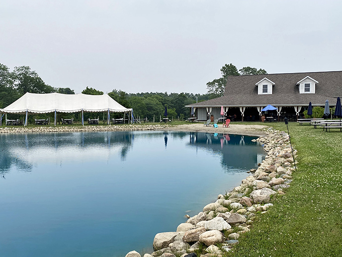 This tranquil pond at Stoney Ridge proves that sometimes the best views come without oceanfront price tags.