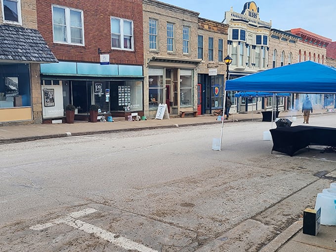 Downtown comes alive during market days, where blue tents shelter local treasures instead of the mass-produced trinkets that plague mall kiosks.