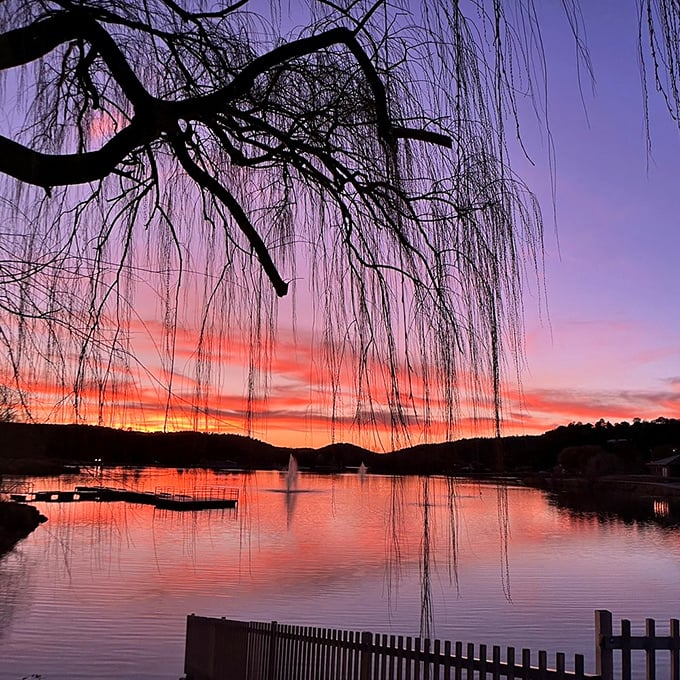 Nature's nightly masterpiece reflected in still waters. Snowflake's proximity to natural beauty means sunset shows like this are regular occurrences.