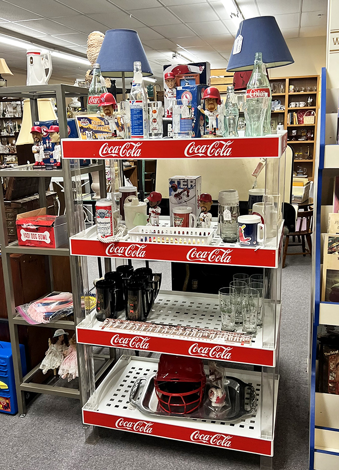 Coca-Cola collectors, take note! This shrine to America's favorite soda features everything from vintage bottles to the bobbleheads that once nodded on dashboards nationwide.