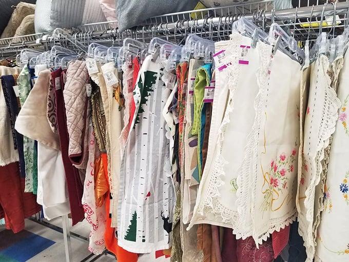 Vintage linens and handcrafted table runners whisper of Sunday dinners past. That embroidered piece could be your grandmother's handiwork reincarnated.