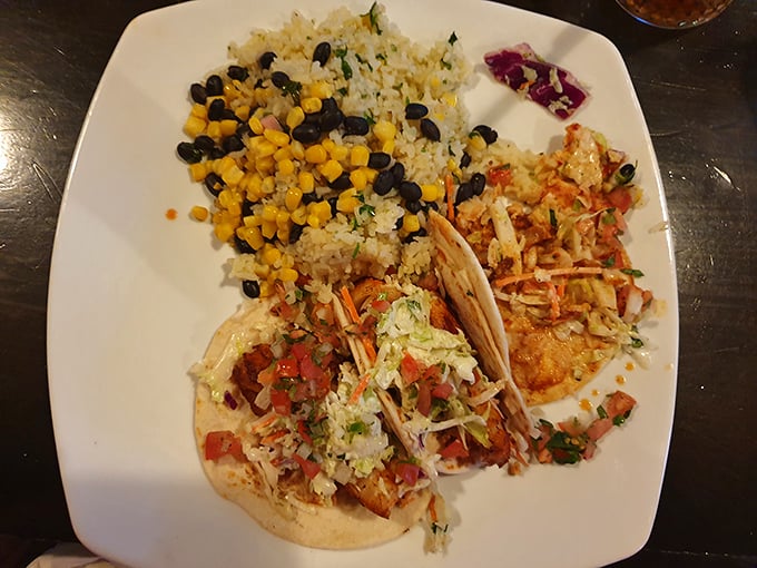 Even their tacos mean business. Generous portions of fresh ingredients prove George's isn't just a one-trick chicken pony.