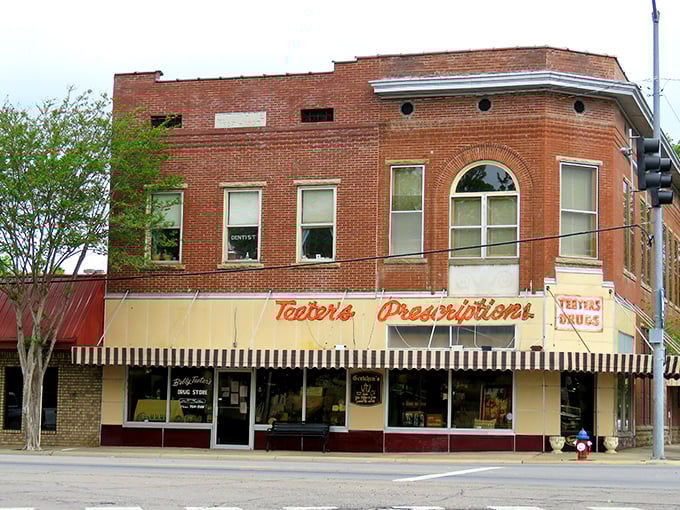 Teeter's Drugs represents an era when drugstores sold actual drugs instead of Halloween decorations in September.