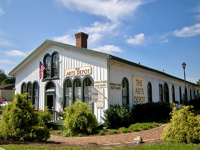 The Arts Depot transformed a former railroad station into a haven for local artists. Like Grand Central Terminal's creative cousin who moved to the mountains for a simpler life.