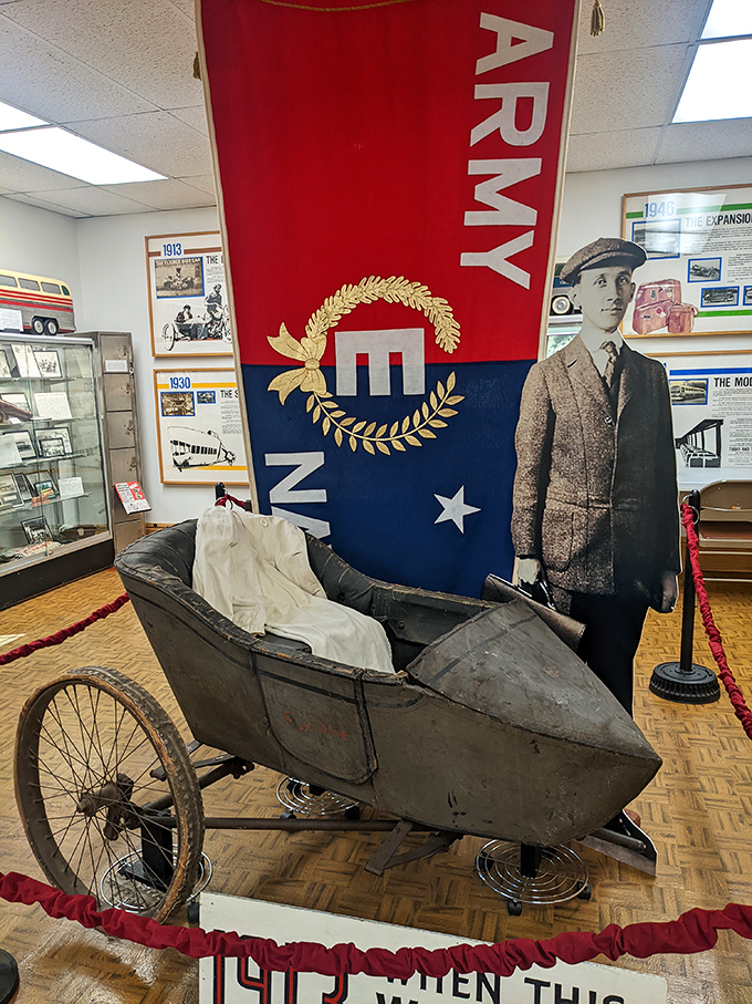 Inside the museum, vintage artifacts and military history wait patiently to remind visitors that small towns hold America's biggest stories.