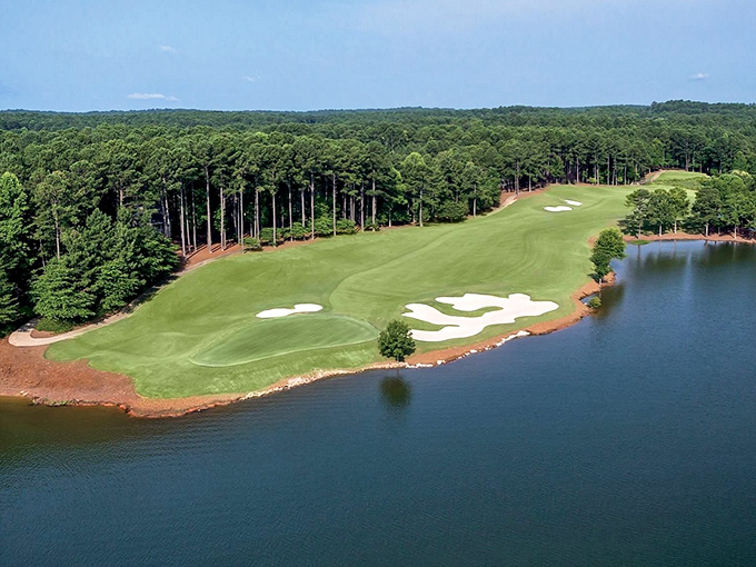 Golf courses at Reynolds Lake Oconee: where your ball has a better view than most vacation rentals. Water hazards never looked so inviting.