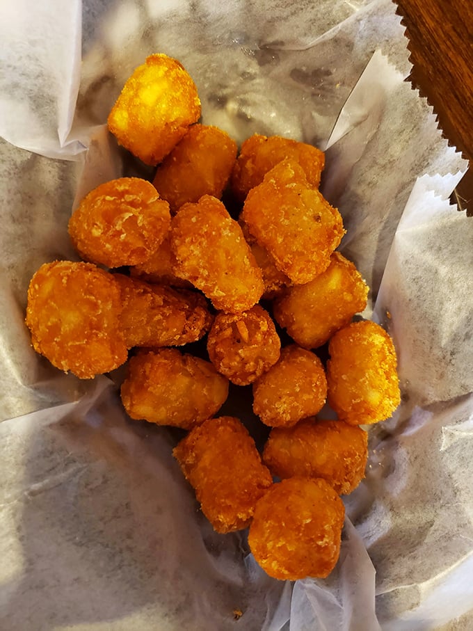 Golden-brown tater tots that crunch like autumn leaves underfoot. These potato nuggets of joy are what childhood dreams are made of.