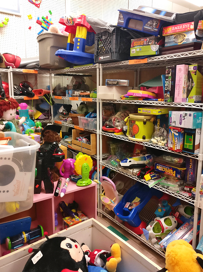 Not just clothes &ndash; this toy wonderland proves one shopper's outgrown playthings become another family's affordable entertainment headquarters.