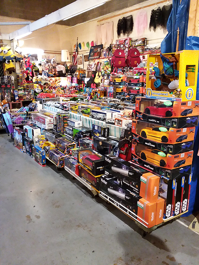 Toy heaven or parent's nightmare? Either way, this stall has enough colorful distractions to make any kid (or kid-at-heart) forget about their screen time.