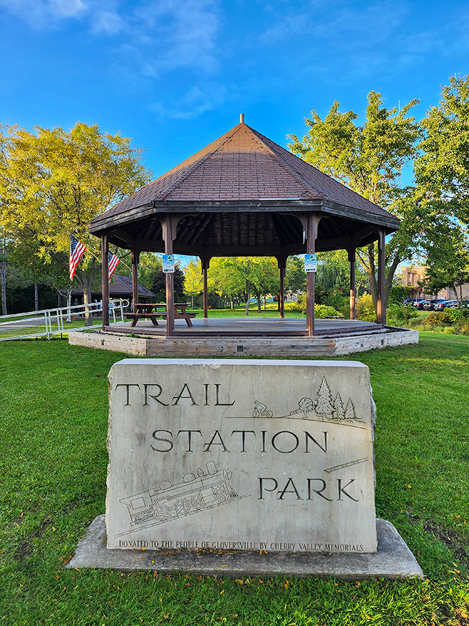 Trail Station Park's gazebo stands ready for summer concerts, community gatherings, and those "I just need to sit somewhere pretty" moments we all have.