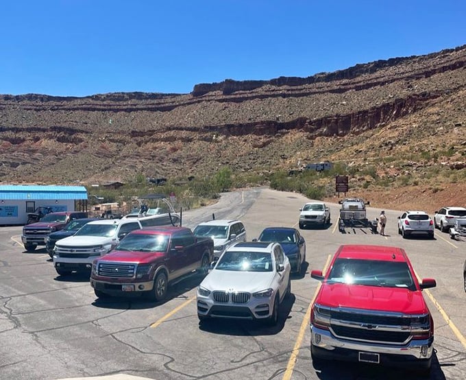 The parking lot might not be the most glamorous photo in the album, but it's where adventures begin and muddy boots return.