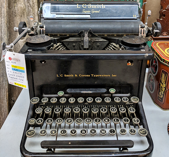 An L.C. Smith typewriter that once clacked out someone's great American novel&mdash;or maybe just their grocery list. Either way, it's magnificent.
