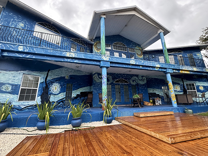 Van Gogh would've approved of this starry, starry homage&mdash;a house that transforms "Starry Night" from canvas to architecture with delightful, swirling audacity.