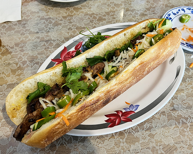The bánh mì sandwich—crusty French bread meets Vietnamese fillings in a cross-cultural romance that puts most Hollywood love stories to shame.