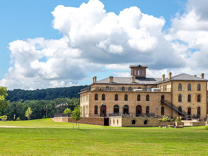Villa Louis stands majestically against Wisconsin's sky&mdash;the kind of place that makes you wonder if you packed the right century in your suitcase.