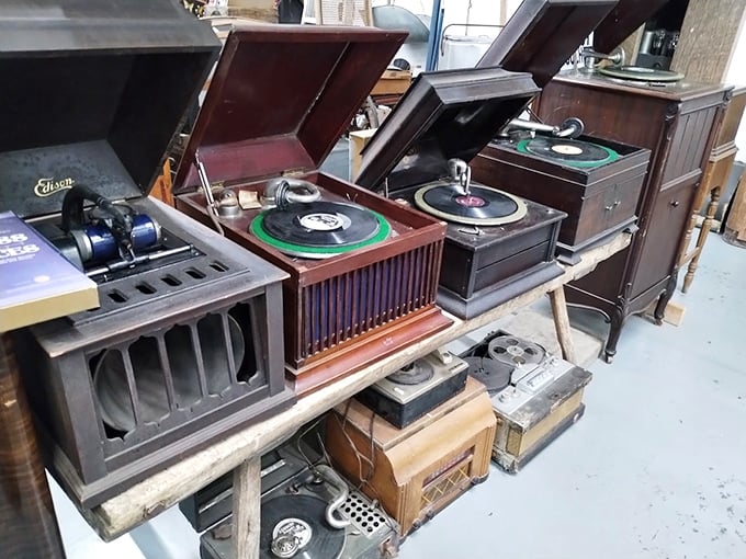 These aren't just record players—they're time machines that transform any room into a 1920s speakeasy with the crank of a handle.