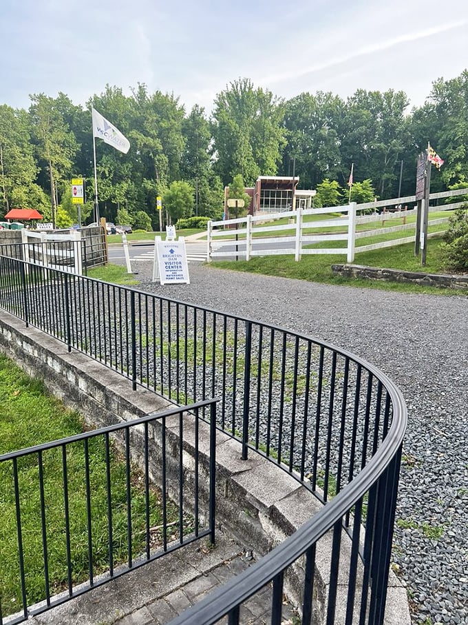 The gateway to botanical bliss. This curved railing and gravel path lead visitors into an experience that feels miles away from everyday life.