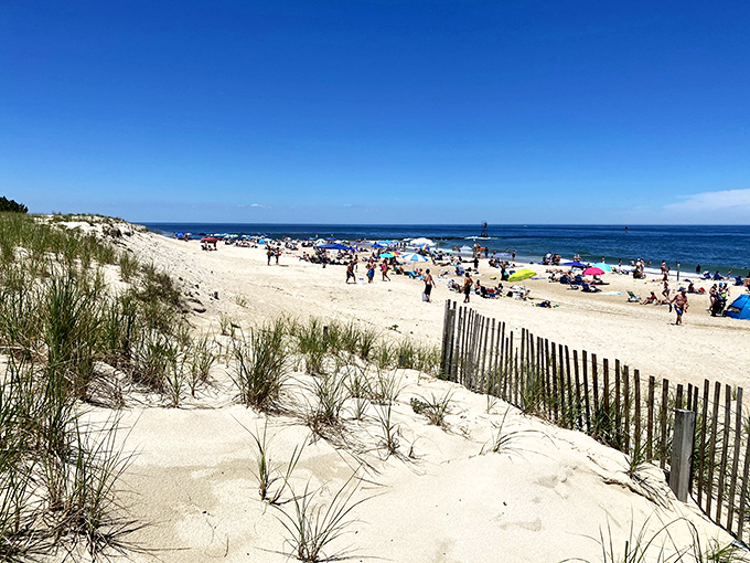 Summer crowds prove this beach's secret is officially out, though there's still room to stake your claim.