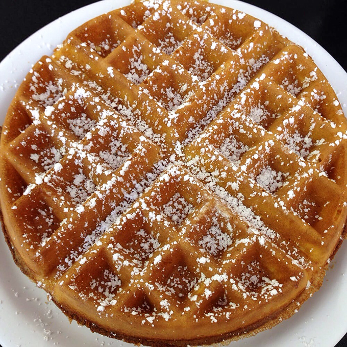 Golden, crispy, and dusted with powdered sugar&mdash;this waffle doesn't need fancy toppings to prove it belongs in the breakfast hall of fame.