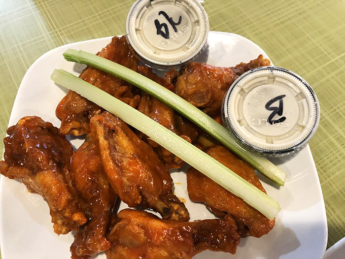 These wings aren't just sauced&mdash;they're dressed for a night out, complete with their own entourage of dipping options.