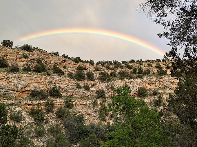 When Mother Nature adds a double rainbow, she's basically just showing off at this point, honestly.