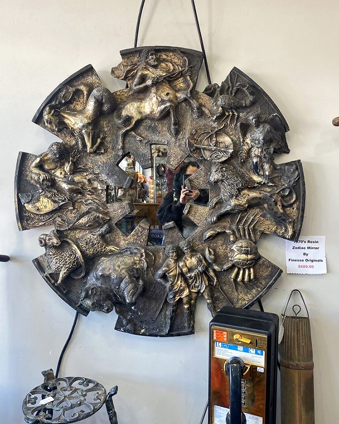 This 1970s zodiac mirror reflects more than your face&mdash;it captures an entire era when astrology was groovy and home decor was boldly expressive.