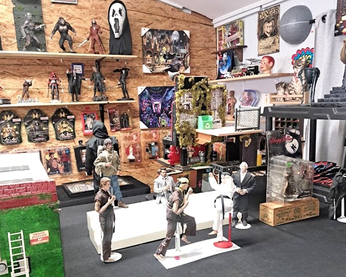 Action figure heaven – where childhood heroes stand frozen in plastic, waiting for collectors to rescue them.