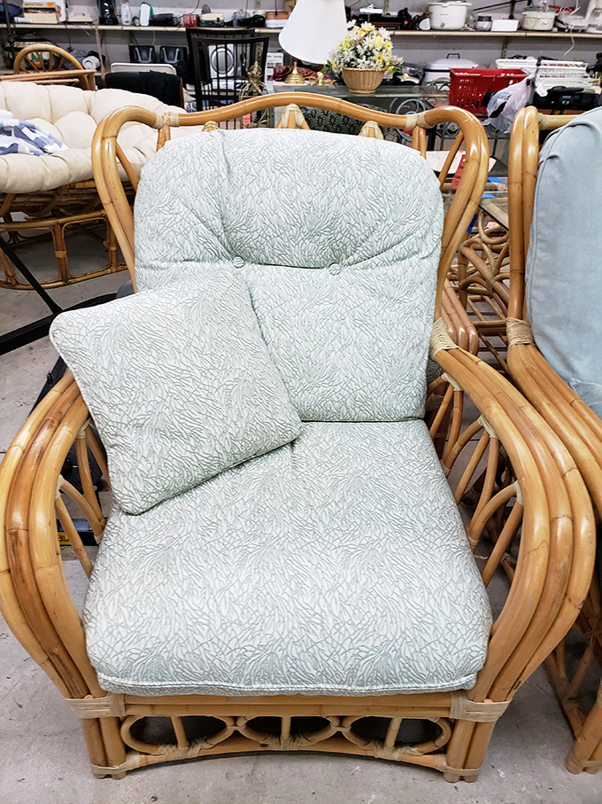 This bamboo armchair isn't just seating &ndash; it's a ticket to your own personal Florida room, minus the humidity.