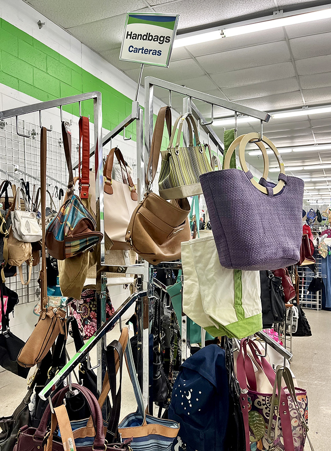 Handbag heaven awaits! Each pre-loved purse carries its own mysterious history&mdash;was it once at a presidential gala or a PTA meeting?