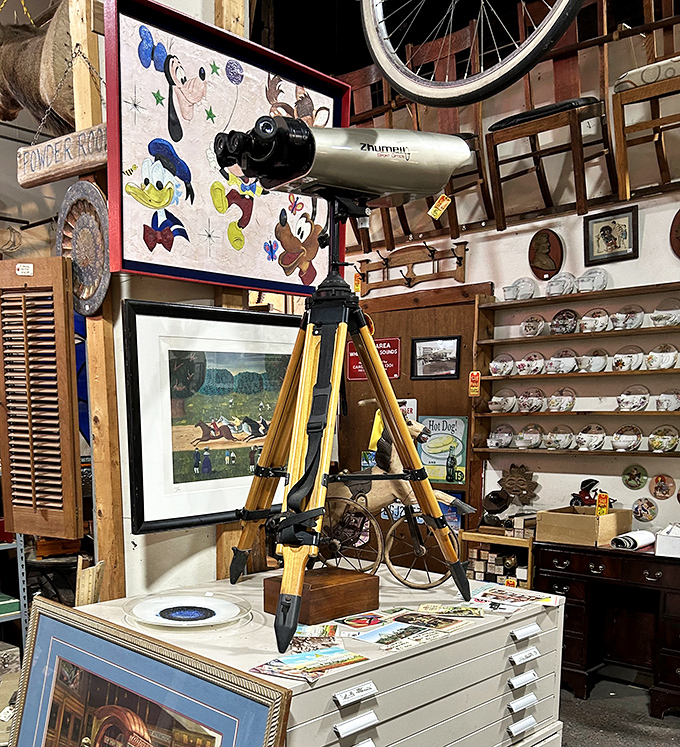 From Disney characters to precision optics &ndash; this eclectic corner showcases the market's delightful randomness where childhood meets craftsmanship.