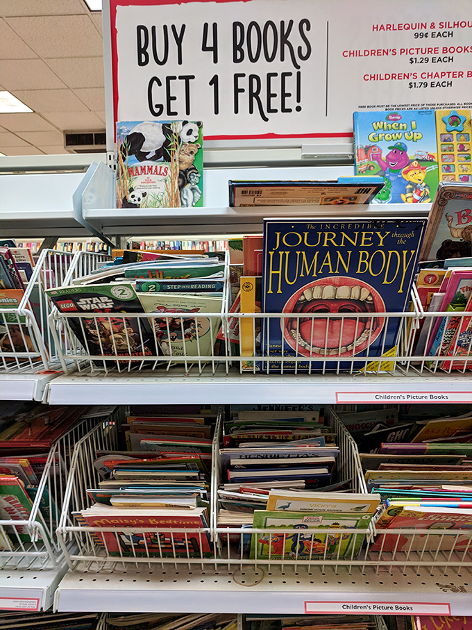 "Buy 4 Books, Get 1 Free"—a deal that makes bibliophiles' hearts race faster than the plot of a Stephen King novel.