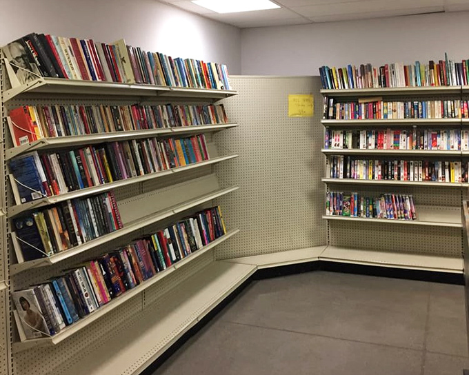 Books upon books upon books—literary treasures at pocket-change prices. That paperback mystery might cost less than the bookmark you'll need for it.