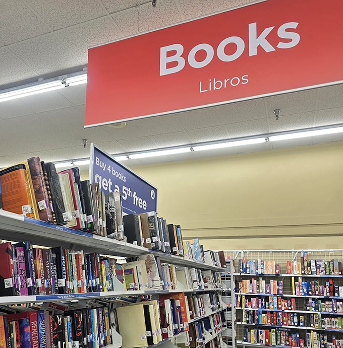 Board games and books await new homes, promising rainy day entertainment that doesn't require charging, updating, or remembering passwords.