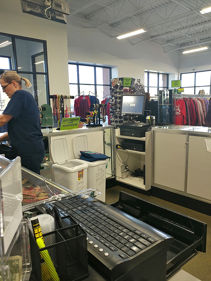 Behind every great thrift store is a dedicated cashier, turning your treasure hunt into take-home reality.