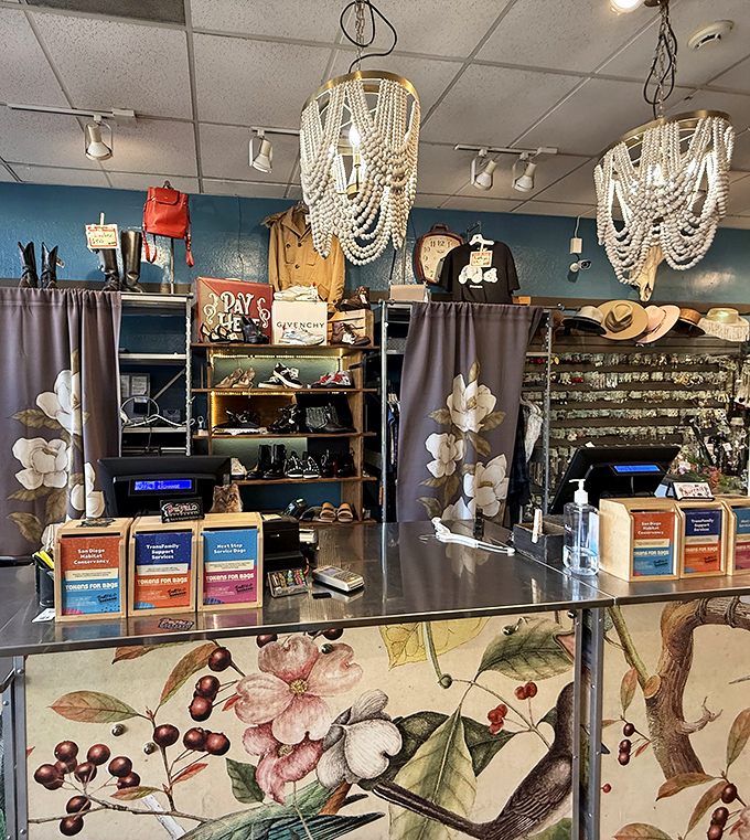 Not your average checkout counter&mdash;this beautifully decorated command center is where fashion dreams are either validated or gently redirected.