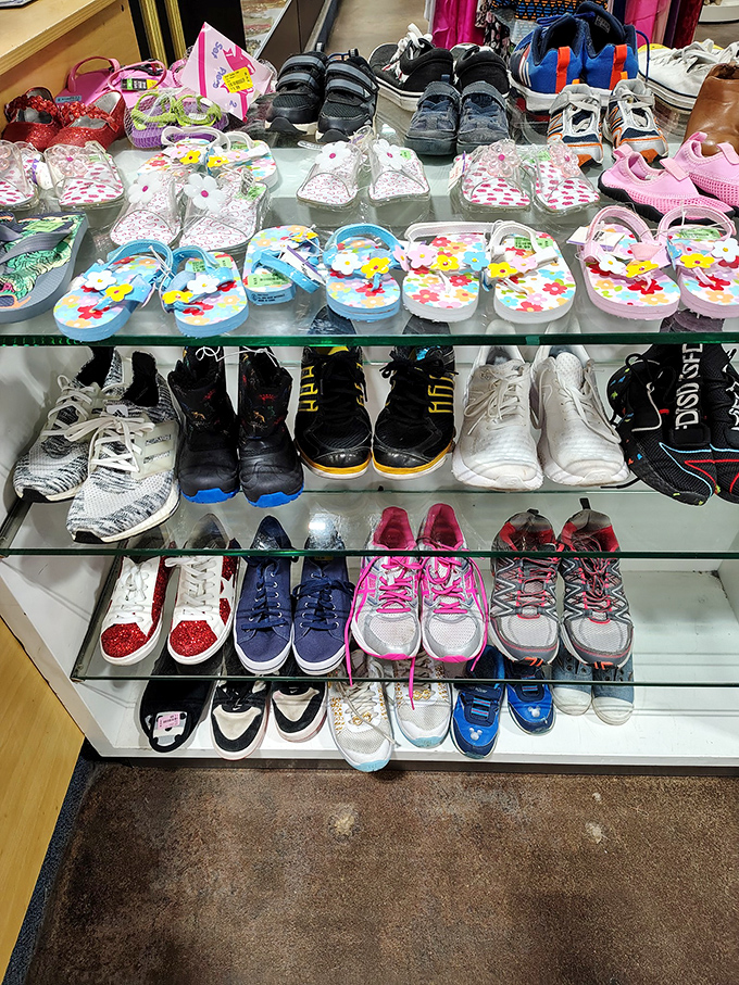 Tiny shoes with big personality. From glittery flip-flops to mini sneakers, each pair awaits adventures with little feet.