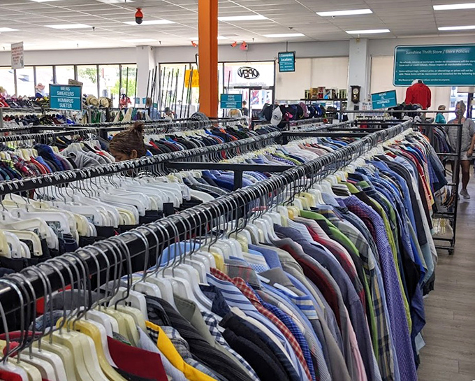 The dress shirt section offers more options than a paint store color wheel. Finding your size is like winning a small lottery without buying a ticket.