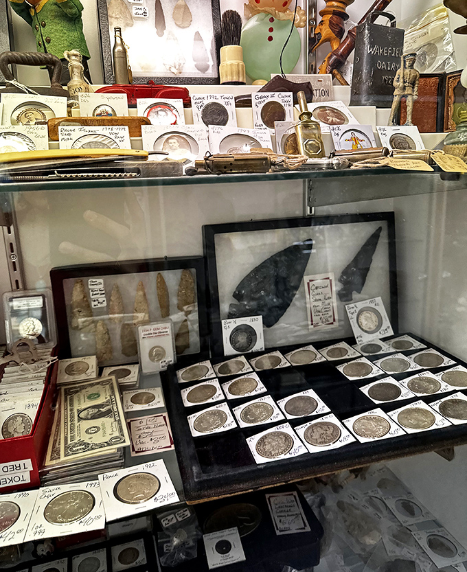 History you can hold in your hand. These coins and arrowheads once passed through fingers that built America, now waiting for their next caretaker.