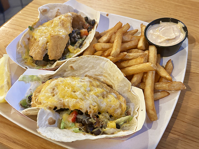 Fish tacos that make you question why you ever ate anything else, with that perfect balance of crisp, creamy, and tangy.