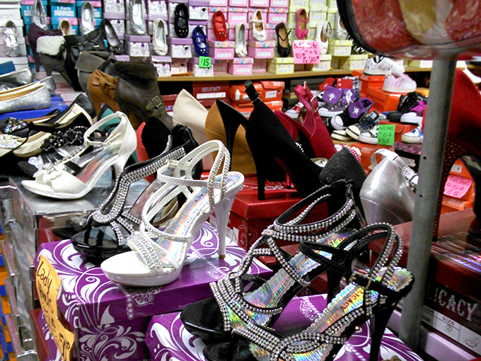 Cinderella would've skipped the glass slipper for these blinged-out beauties. Enough sparkle here to outshine a disco ball convention.