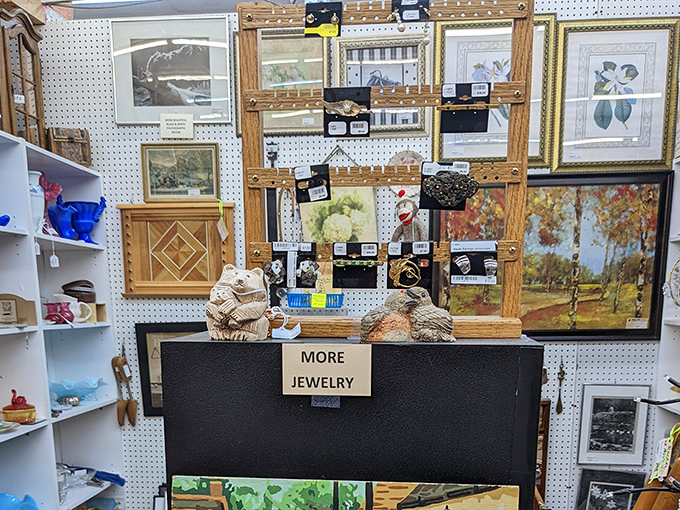 Wall-to-wall possibilities for that empty space above your couch. From landscapes to portraits, someone's forgotten art becomes your conversation starter.