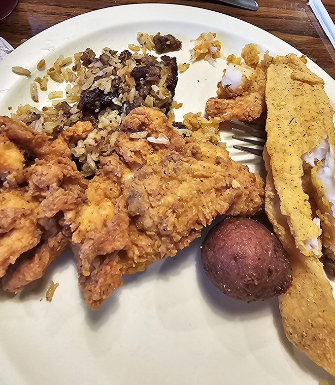 Fried chicken with a crust so perfectly seasoned and crisp, it makes you wonder why anyone bothers with those fast-food chains.