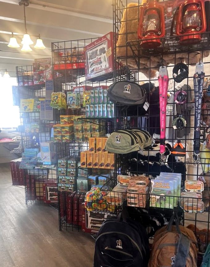 Souvenirs that actually make sense! The gift shop offers mementos that capture the spirit of the journey, from nostalgic lanterns to train-themed treasures.