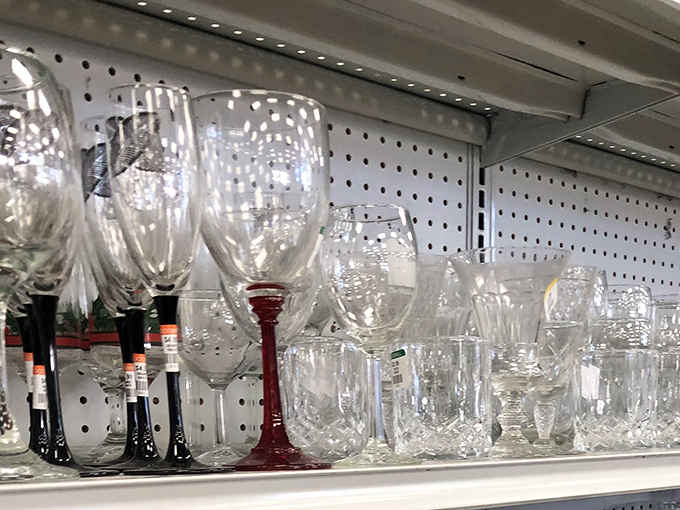 Crystal and glassware that would make your grandmother proud. One person's downsizing becomes your dining table's elegant upgrade.