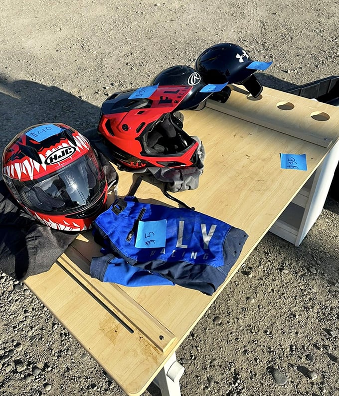 Helmets with personality! Because even daredevils need protection, and in Montana, safety gear comes with a side of style.