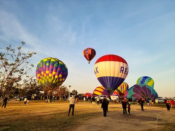 Yuma's skies transform into a kaleidoscope during the annual hot air balloon festival. These gentle giants create a photographer's paradise against the desert backdrop.