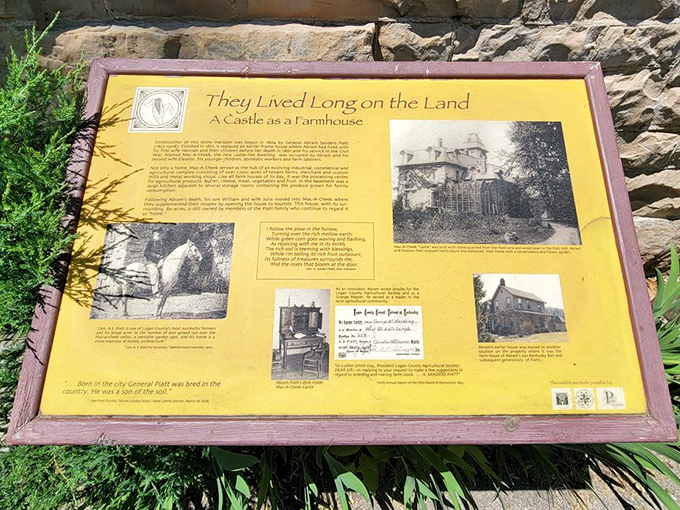History you can actually read! This informative display reveals the castle's fascinating past without requiring a subscription or sitting through ads.