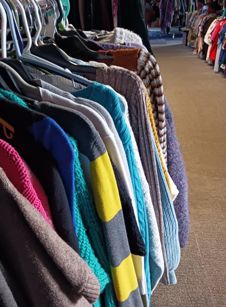The sweater section &ndash; where Maine winters meet their match. That blue and yellow striped number is practically begging to come home with you.
