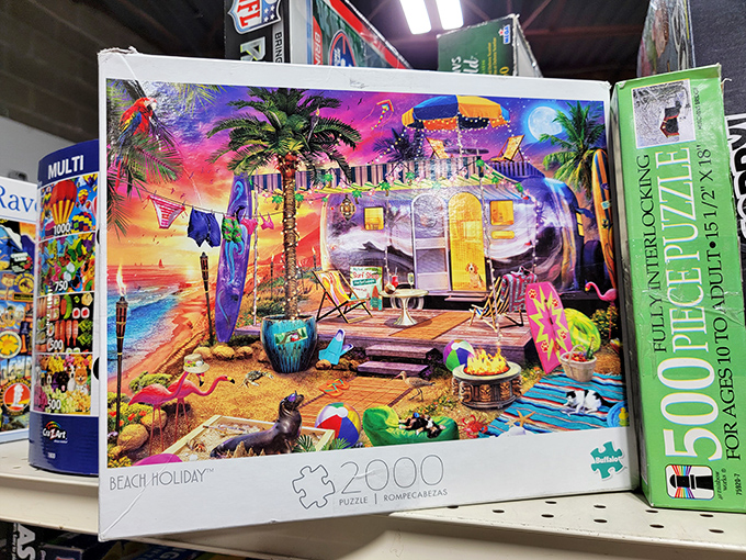 A 2000-piece beach paradise puzzle &ndash; because nothing says "I have patience" like committing to assemble tiny cardboard pieces for weeks on end.